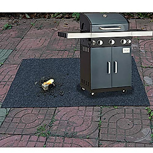 Under Grill Gear Flame Retardant Mats,Barbecue Grilling for Gas,Absorbing Oil Pads,Reusable Durable Washable Floor Mat Protect Decks ,Patios, Grease Splatter,Messes (Grill Mats:37.4inches x 58inches)