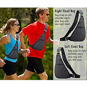 CAISANG Sling Backpack Bag Slim Crossbody Chest Shoulder Bag Men Personal Pocket Bag One Strap Daypack for Hiking Walking