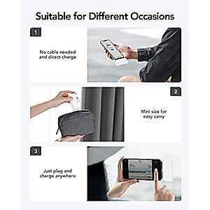 Small Portable Charger For iPhone,VRURC 5000mAh Power Bank Fast Charging,PD 20W Lipstick-sized Phone Charger Compatible With iPhone 14/14 Plus/Pro/Max/13/13 Pro/13 Pro Max/12/12 Pro/12 Pro Max/X-White