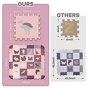 56" X 56" Baby Play Mats Floor Mat Foam Puzzle Playmat for Toddler and Kids