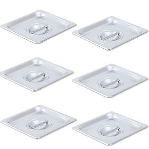 ERUPTA Stainless steel Commercial Steam table pan Lids,NSF Anti-jam GN hotel Pans Lid-1/6 catering food pan lid