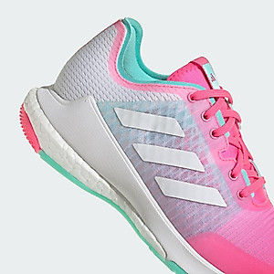 adidas Women's Crazyflight Sneaker, Lucid Pink/White/Flash Aqua, 13.5