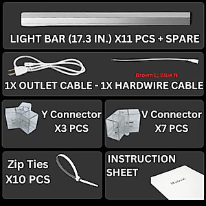 Hexagon LED Garage Light Fixture - 6000K 88W 2 Grid Hexagon Light Set for Garage, Detail Shop, Commercial Store, Office, etc. 7,920 Lumens 110V 5.35' X 3.25' FT (2 Hexagon (5.35' x 3.25'))
