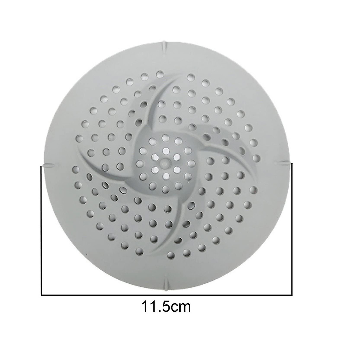 Altsuceser Hair Catcher Durable Silicone Hair Stopper Shower Drain Covers Easy to Install and Clean Suit for Bathroom Bathtub and Kitchen, Floor Sink Strainer Grey