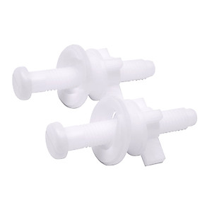 Toilet Seat Screws, A.I.Force 4Packs Toilet Seat Tightening Kit with Toilet Seat Hinge Bolts, Nuts and Washers, Plastic Toilet Seat Hinge Bolts for Fixing Wiggle of Top Mount Toilet Seat Hinges