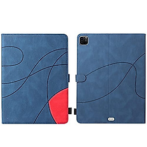 Blllue Case for iPad Mini 6 6th Gen, Multi-Angle Viewing PU Leather Tablet Cover for iPad Mini 6 8.3 Inch 2021 (Blue)