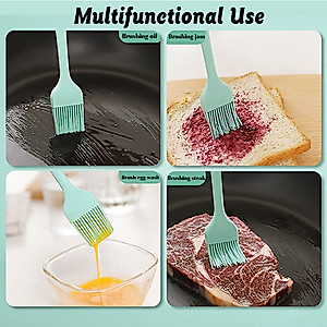 BieFuDan 6 Sheets Silicone Baking Mats Non Stick Reusable,Oil Brush,Baking Mat Sheet Baking Tray Liner Set 30 * 40cm,Reusable Professional Quality,Nontoxic CookingMat,Reusable Non Stick Oven Liner