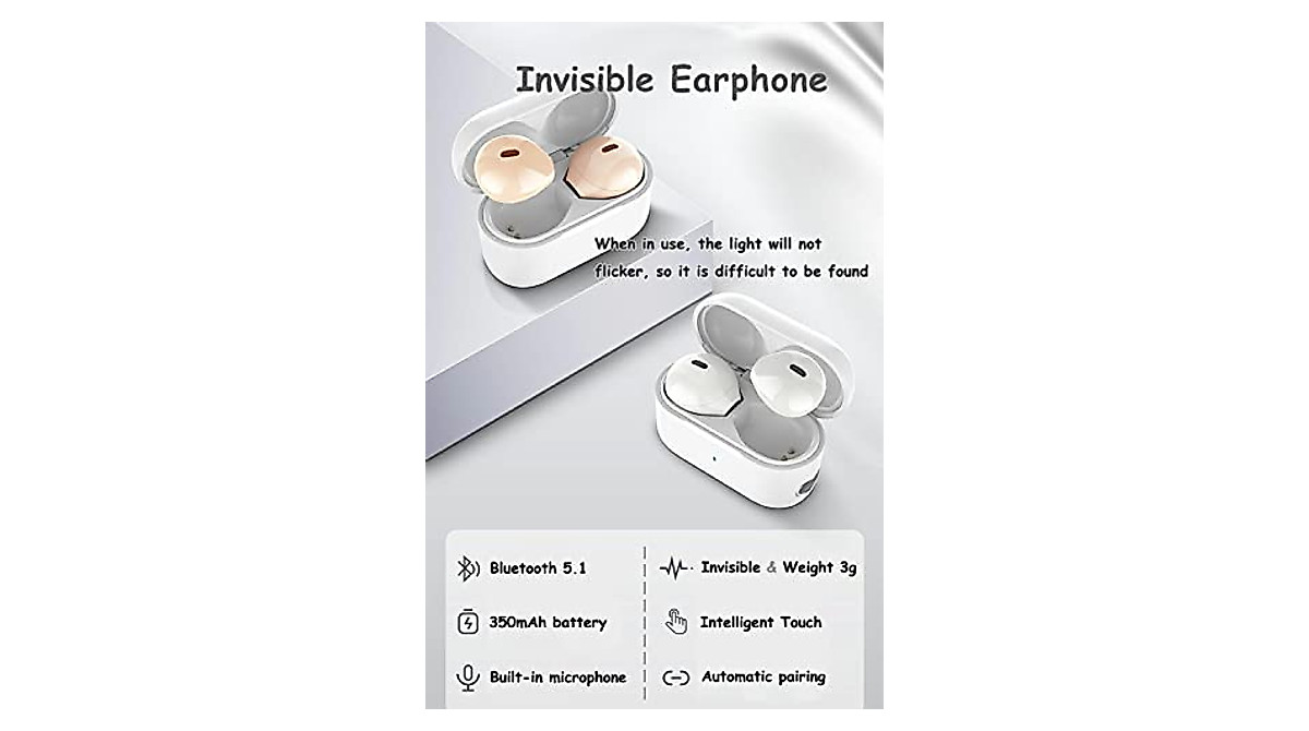 SZHTFX Invisible Earbuds - Compact Wireless Bluetooth Earbuds