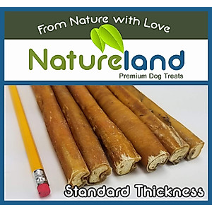 Natureland 12" Bully Sticks Standard Thickness (12" Standard Thickness - 10 Pack)