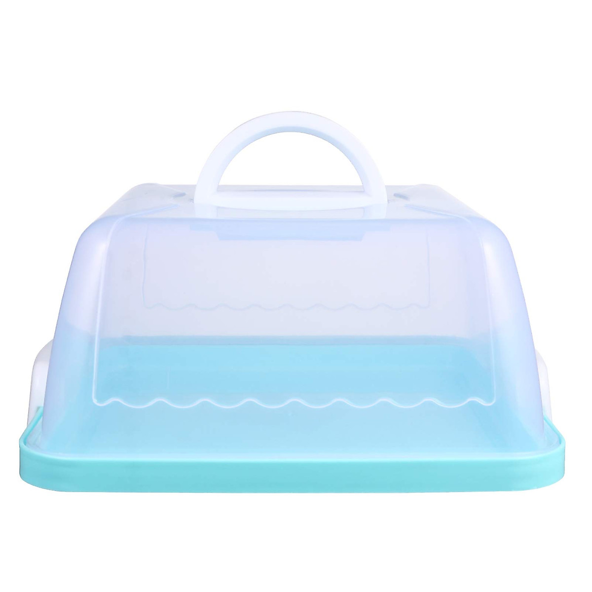 BESTOYARD Locking Cake Carrier Square Storage Container Stand for Cupcakes and Cakes with Collapsible Handles Blue,4RN9XLJITJ75218ZM915RAZF,25.5x20cm