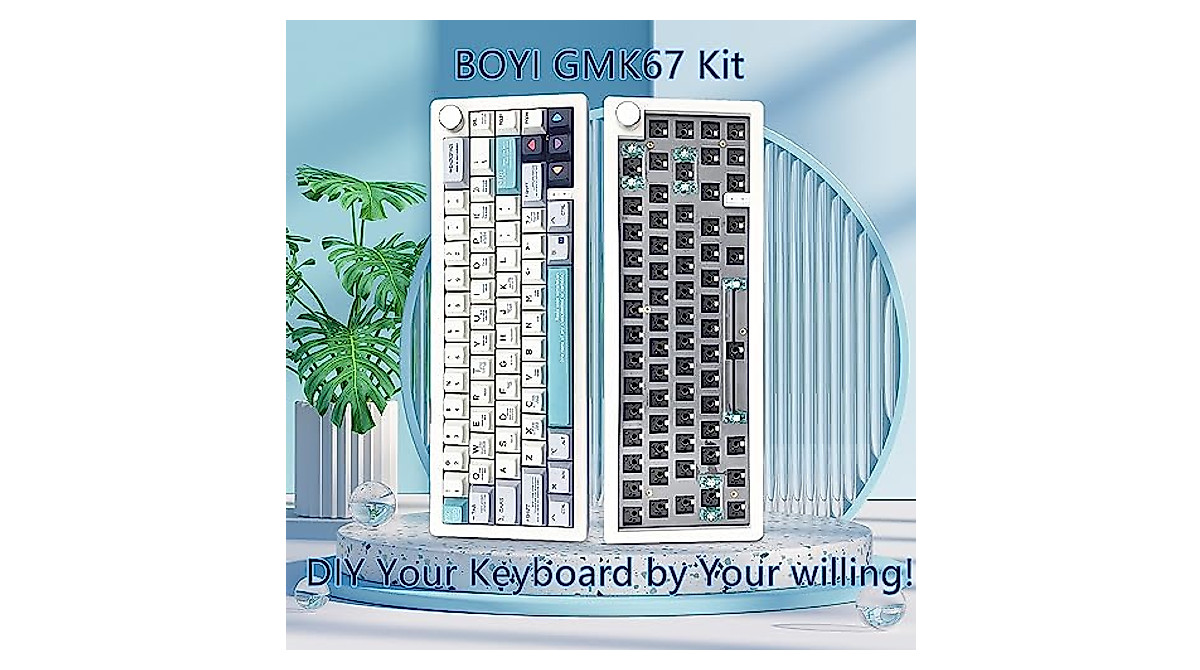 BOYI GMK67 65% Barebones Mechanical Keyboard Kit with RGB & Hot Swap