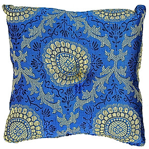 Ajuny Tibetan Singing Bowl Set - Handcrafted Meditation Brass Sound Bowl with Stick and Cushion for Yoga, Chakra Healing, Mindfulness and Stress Relief Spiritual Gifts - Blue