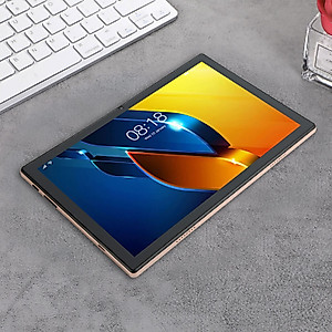 LBEC Kids Tablet Gold 2.4G 5G Dual Band WiFi 6GB 128GB 100‑240V 10-inch Learning Tablet (US Plug)