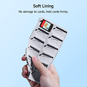 JINGDU 24-Slot Switch Game Card Case Compatible with Nintendo Switch Games & micro SD Cards, Portable Games Holder Organizer Suitable for Switch, Lite & OLED Game Cards, Black