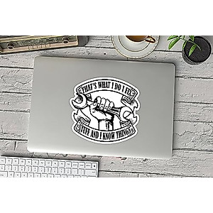 Miraki That's What I Do I Fix Sticker, Mechanic Stickers, Funny Stickers, Hard Hat Stickers, Water Assitant Die-Cut Vinyl Funny Decals for Laptop, Phone, Guitar, Water Bottles, Kindle Sticker