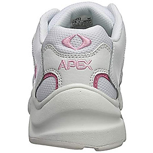 Apex Women's Double Strap Walker Sneaker, White, 6.5 W US