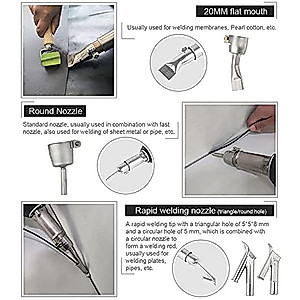 SKYTOU 1600W Heat Gun Hot Air Torch Plastic Welder Welding Hot Air Gun Kit with Speed Nozzles, Roller and PVC Plastic Rods