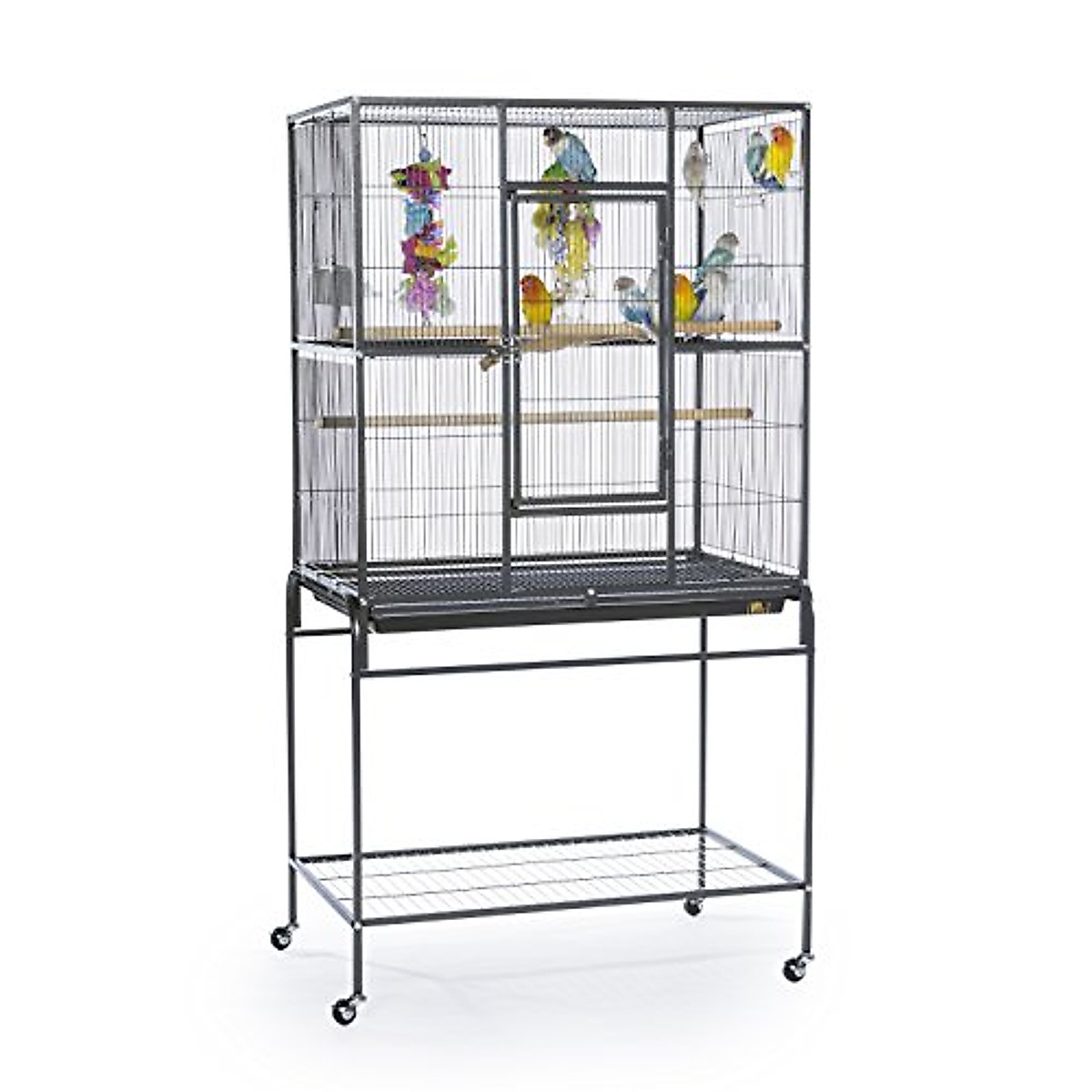 Prevue Pet Products Wrought Iron Flight Cage with Stand, Black Hammertone
