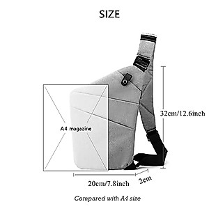 PUNCK Unisex 2023 New Personal Flex Bag, Waterproof Anti-thief Slim Sling Bag, Shoulder Crossbody Bag Chest Bag for Outdoor (Grey, for right shoulder)