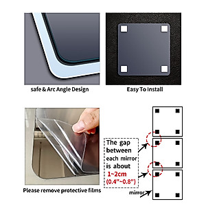 Shatterproof Full Length Mirror,Unbreakable Mirror for Kids,Full Body Mirror for Wall,Extra Thick 1/8",1Pcs 8"x8",Made of Frameless Plexiglass Acrylic Plastic,Wall Mounted for Home Gym,Bedroom,Door