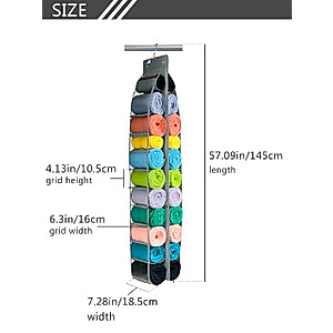 zebricolo,2pack, Hanging Closet Organizer, Upgrade 48 Larger Pockets, Legging Organizer, ​Thicken Metal Hooks, Legging Organizer for Closet, Space Saver, t Shirt Organizer, Yoga Pants