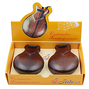 Semi-Professional Jale Spanish Flamenco Castanets Castañuelas Bubinga Caoba Made In Spain Ref#108 (8)
