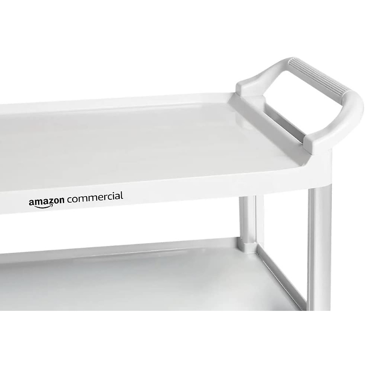 AmazonCommercial 3 Shelves Utility Cart with 400 lbs Loading Capacity, Grey (613)