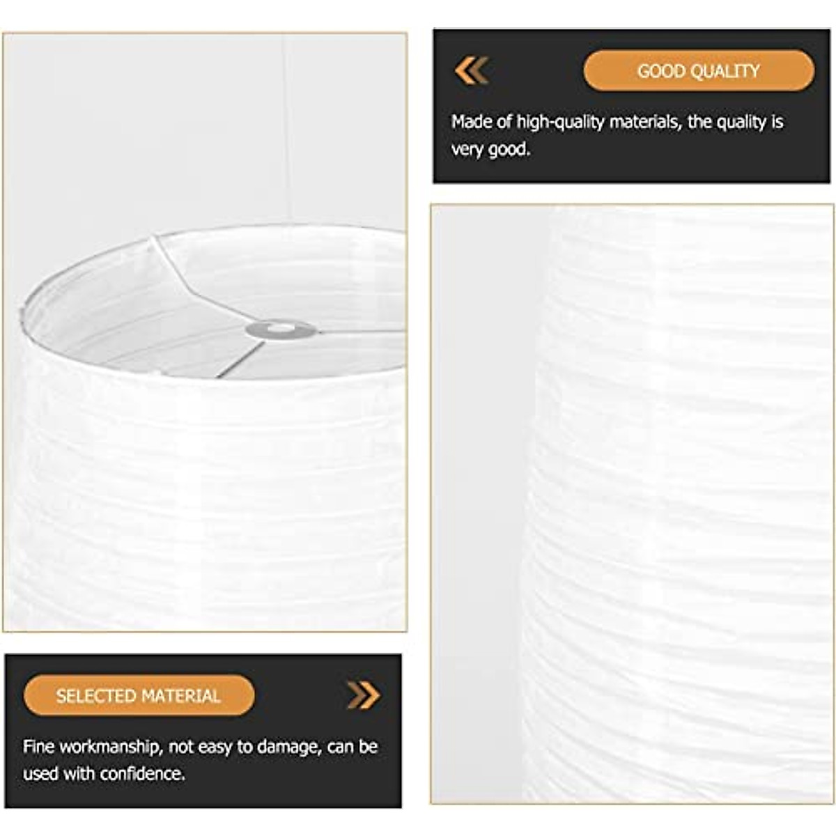 SALOCY Paper Floor Lamp Shade Replacement,Rice Paper Floor Lamp Cover Standing Lamps for Living Room Contemporary Floor Lamp Cover White (Only Lamp Shade,NO Structural Parts )