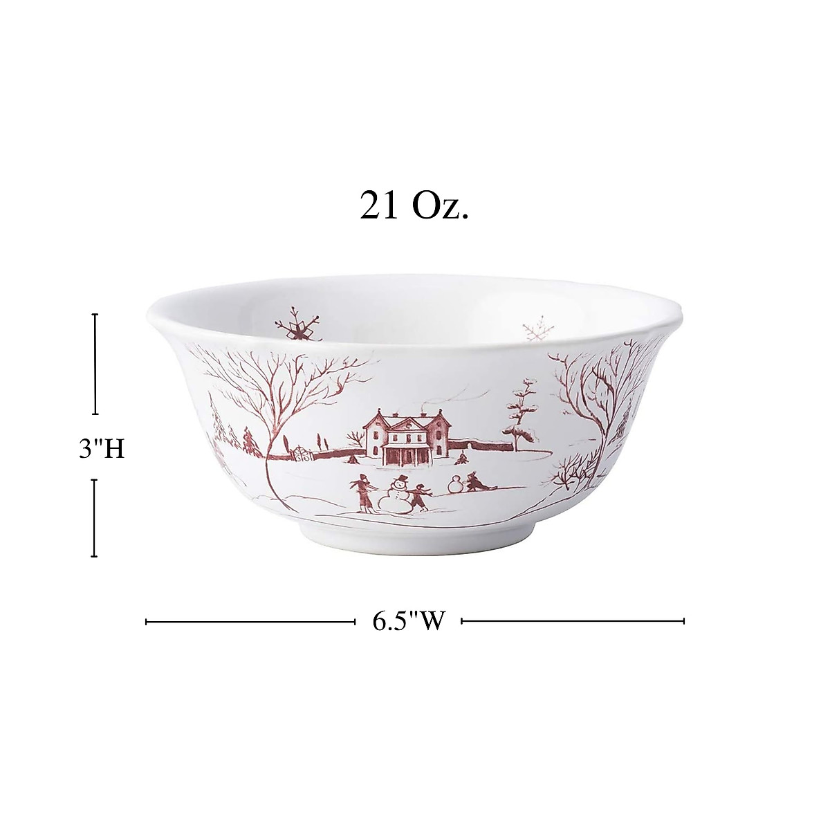 Juliska Country Estate Winter Frolic Ruby Cereal/Ice Cream Bowl