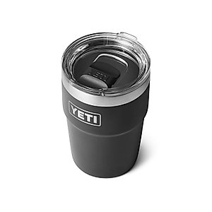 YETI Rambler 16 oz Stackable Tumbler, Vacuum Insulated, Stainless Steel with MagSlider Lid, Black