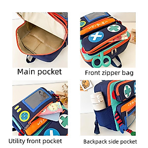 MAOYUAN BEAR Cute Robot Toddler Preschool Backpack, Schoolbag for boys，Suitable for kindergarten children (green)