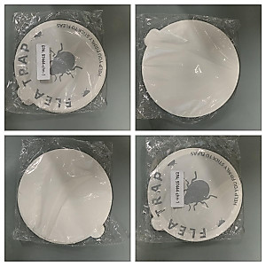 20 Pcs Flea Trap Refill Replacement Glue Boards for Flea Traps for Inside Your Home, Sticky Pads for Fleas, Bugs, Flies, Mosquitos, Safe for Human and Pets