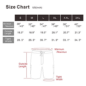 bpbtti Men’s MTB Cycling Short Mountain Bike Shorts with undetachable 3D Padded mesh Liner(2.0) (Black, Large,33-35")