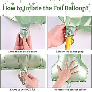 40 Inch Sage Green Number 1 Balloon, Olive Green 1st Birthday Balloons, Retro Sand White Avocado Green Gold Latex Balloons 1 Foil Balloon for Boy Girl Baby Shower 1st Birthday Jungle Party Decorations