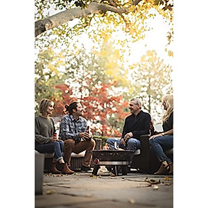 Camp Chef Ponderosa Fire Pit - Portable & Propane Campfire Fire Pit with Lava Rock - Comes with Lid for Camping Gear - 24"