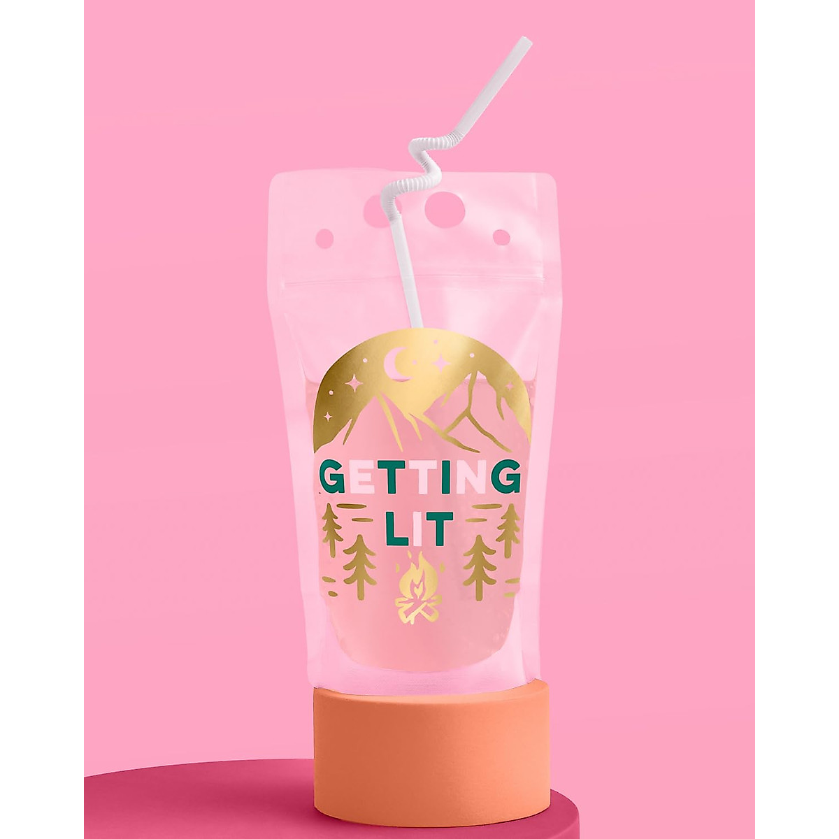 xo, Fetti Camp Bachelorette Drink Pouches - 16 pcs | Bach Party Decorations, Camp Bride Drinkware, Getting Lit + Getting Hitched, Bridesmaid Favor, Bride to Be Gift + Bridal Shower Supplies