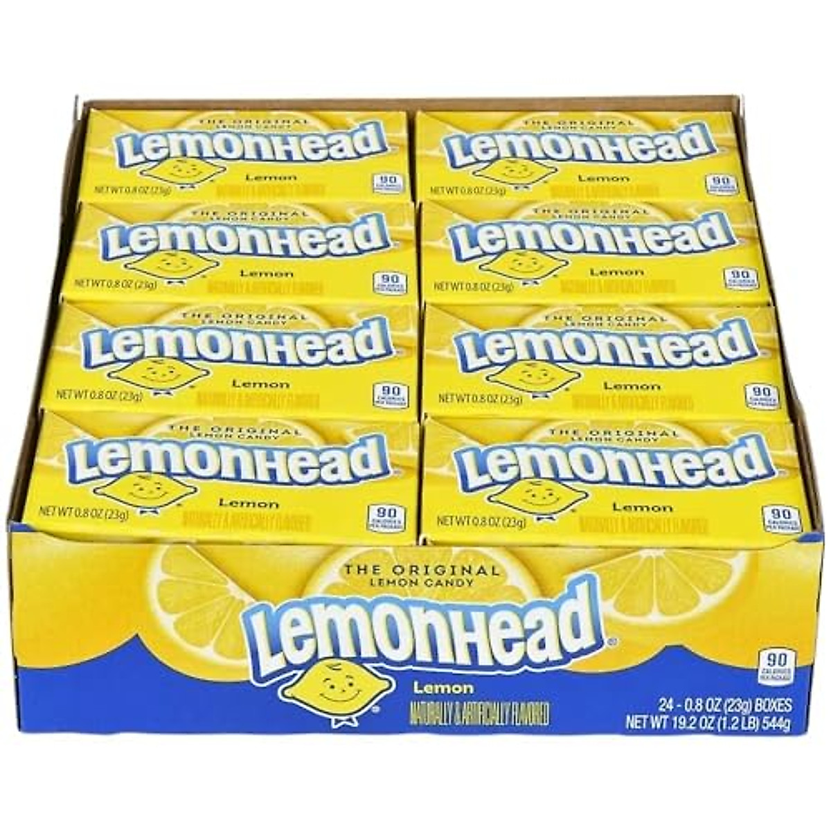 Lemonhead Hard Lemon Candy, 0.8 Ounce Treat-Size Theater Candy Boxes (Pack of 24)