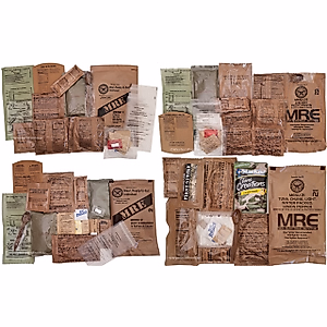 MRE A-Menu Case, 2018 Inspection Date Military Meal-Ready-to-Eat. Case of 12 Genuine US Military Surplus MREs with A Case Menu Selections.