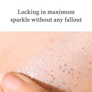 FLYNN Lightcatcher Liquid Glitter Eyeshadow | Long Lasting, Quick Drying, Lightweight Water Texture, No Fall-out | K beauty High-Impact Eye Looks (02 Pink Light) 0.12oz