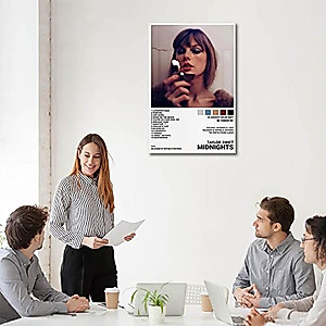 TETOYA Midnights Poster Home Decor Music Album Posters Pop Singer Canvas Wall Art Hanging Picture Print Bedroom Decorative Painting Fans Souvenir Collection Gift 12x18in Unframe