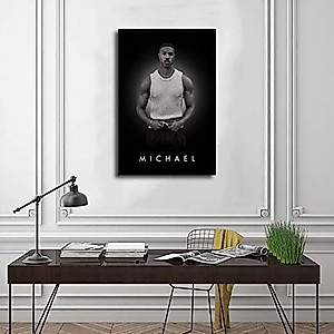XIUXIN Male Movie Star Pictures Michael B Jordan Canvas Poster Bedroom Decor Sports Landscape Office Room Decor Gift Unframe:12x18inch(30x45cm)