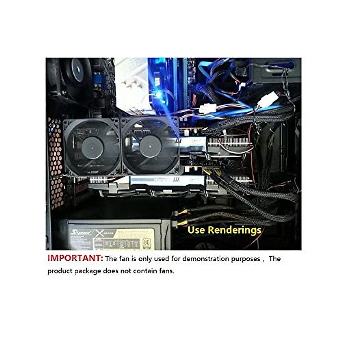 NOYITO Graphics Cooling Bracket Side-Blown North & South Bridge Vertical Cooling Bracket for PC DIY