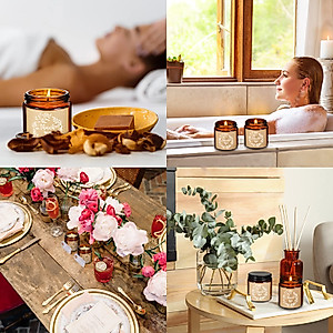 Coume 10 Pcs Thank You Candles Christmas Soy Wax Scented Glass Jar Candles 3.5 oz Baby Shower Favors for Guests Thank You Gifts for Women Wedding Bridal Shower, 10 Fragrance(Classic Scent)