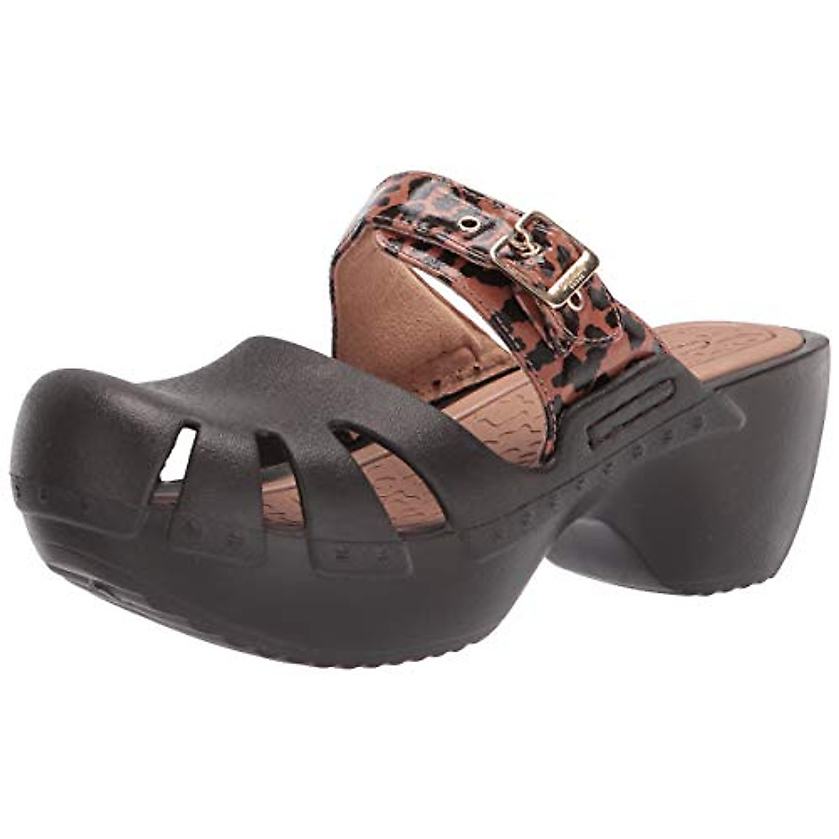 Dr. Scholl's Shoes Women's Dance On Clog, Brown Leopard, 7