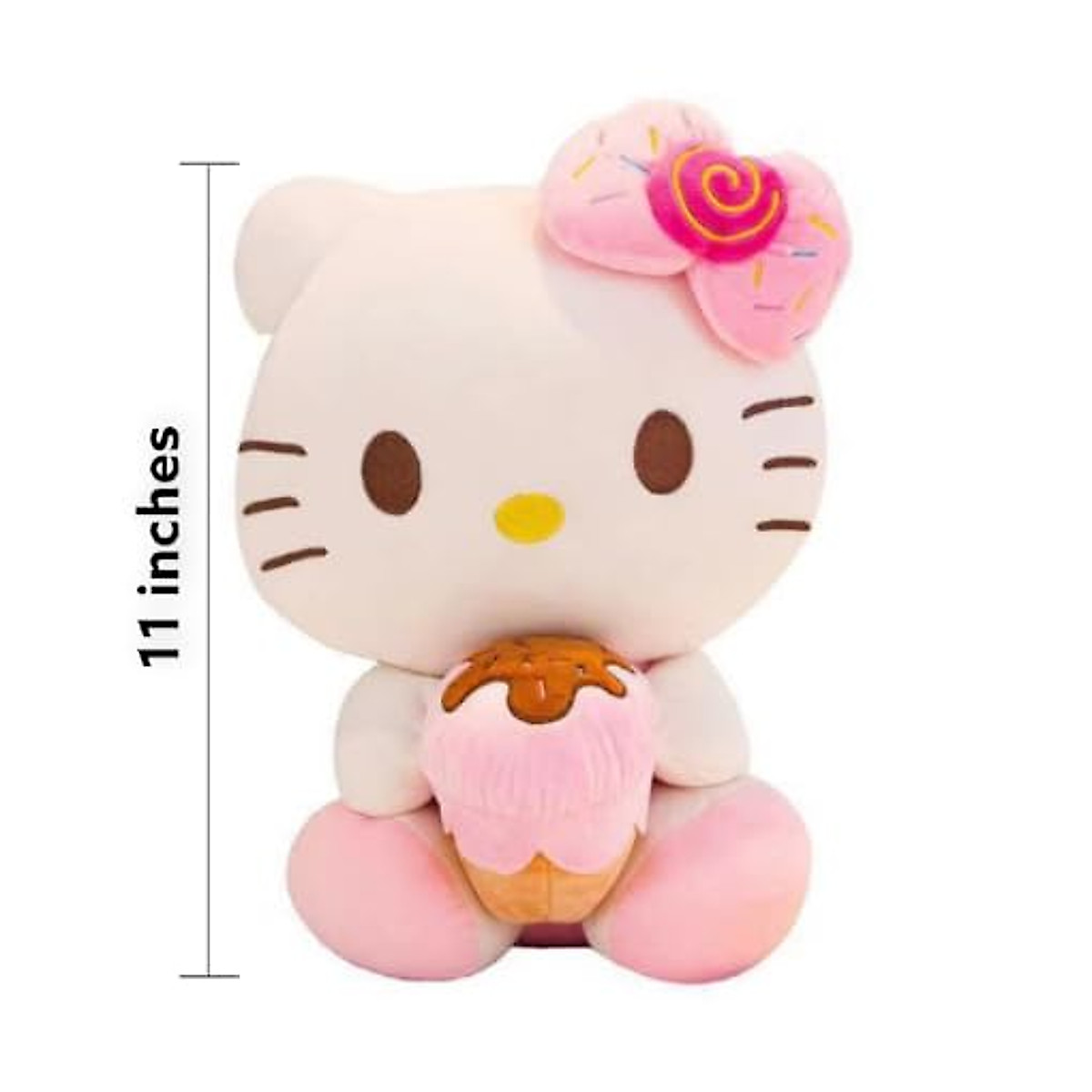 Hoky’s Hut 2pc Cute Mini Plush Backpack & Kawaii Cat Plush Toy & Mini Plush Cartoon Backpack, Kawaii Cartoon Plush (Magenta)