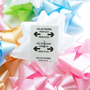 Assorted Pastel Satin Gift Bows, 20 Pack