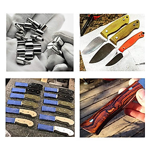 5Afashion EDC Knife Fasteners Rivets,Knifemakers Corby Screws,DIY knife handle stud - 10 sets (brass, 0.2")