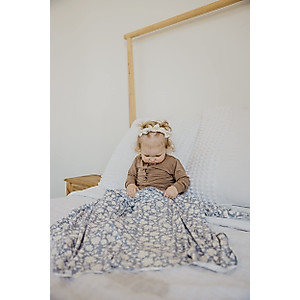 Copper Pearl Large Premium Knit Baby Swaddle Receiving Blanket Lacie