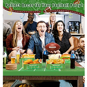 50 Pack Football Party Paper Food Trays, Football Party Disposable Food Serving Paper, Football Party Food Boats Hot Dog Trays Movie Snack Trays, Football