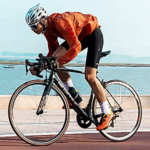 Santic Cycling Windbreaker Bike Outdoor Skinsuit Jacket Sun Protection Riding Equipment UPF50+,Black,Size S